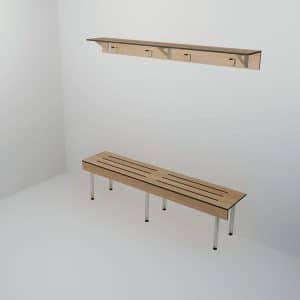 Bench Seating – Wall with Shelving (BSW-S) - Duracube